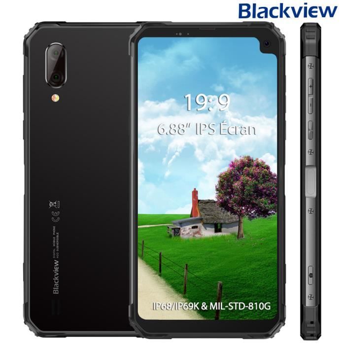 Blackview BV6100 Smartphone 4G IP68 étanche 6.88'' Écran Android 9.0 ...