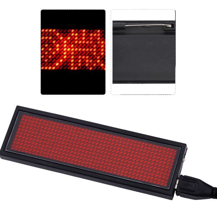Cikonielf badge nominatif LED Led Rouge ionique. Barre D'identification ...