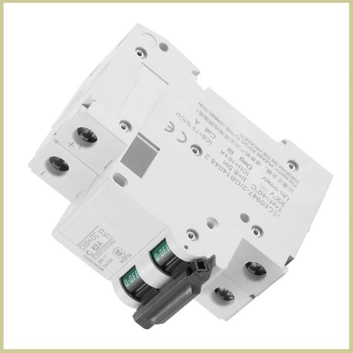 Cocosity Disjoncteur DC Disjoncteur d' miniature basse tension 250V DC 2P, interrupteur d ...