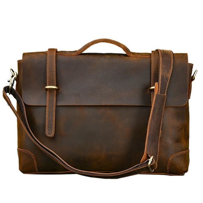 Valise Ou Bagage Vendu Seul COZA7 leather retro men's handbag leather ...