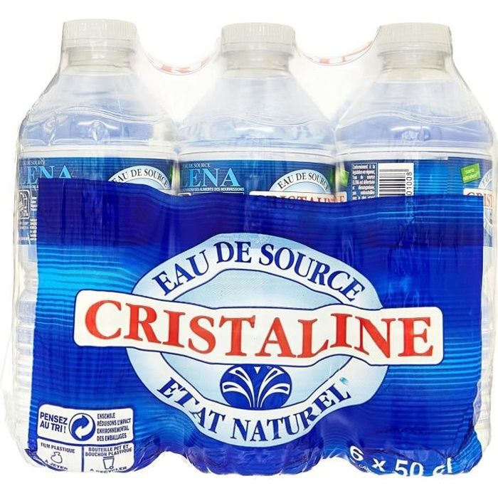 LOT DE 3 - CRISTALINE : Eau de source plate 6 x 50 cl - Cdiscount Au ...