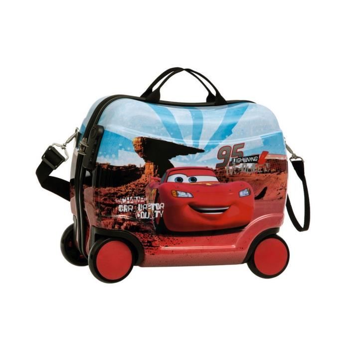 CARS Valise Trolley 4 roues Rigide 41 cm Rouge Noir - Cdiscount ...