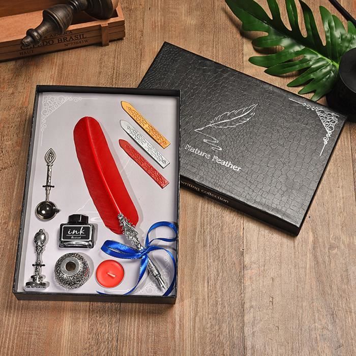 Stylo Plume Vintage Retro Quill Feather Dip Pen - FDIT - Blanc ...