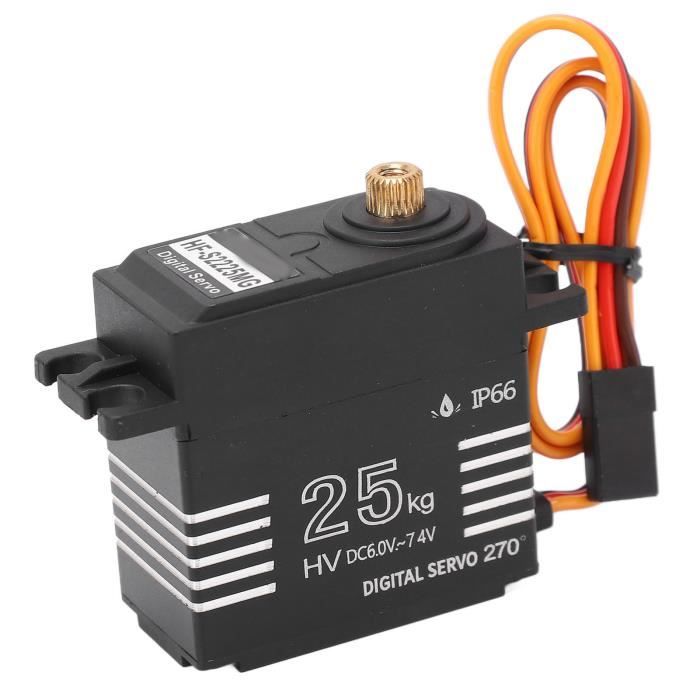 Servo numérique étanche à engrenages en acier inoxydable 25kg pour ...
