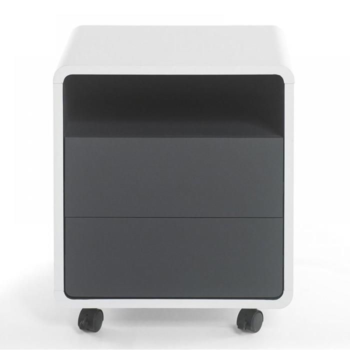 Caisson de bureau TULLY 2 tiroirs une niche - Cdiscount Maison