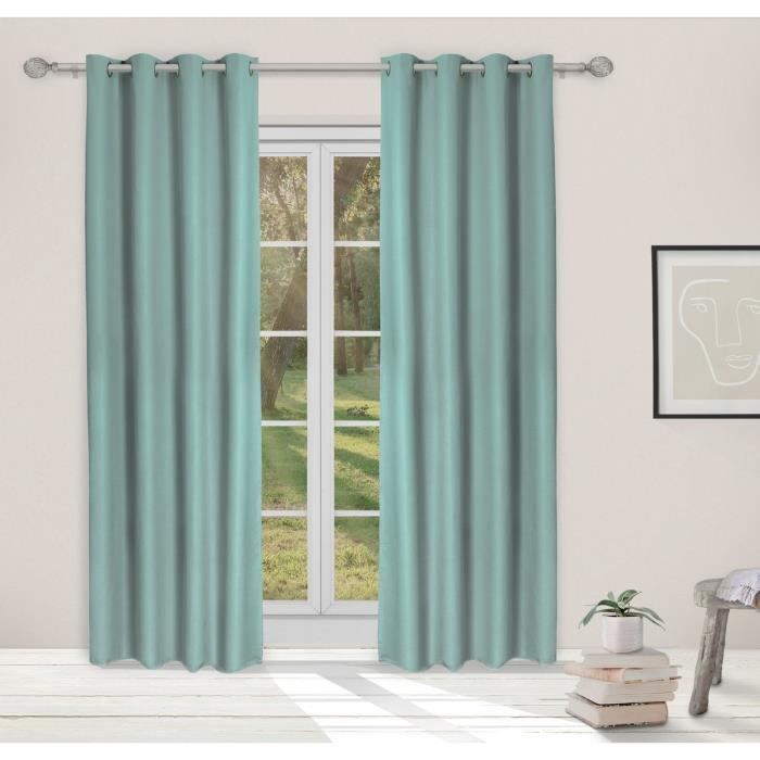 Rideau LINDER BorealChic avec anneaux - Boreal Jade - Thermiquement ...