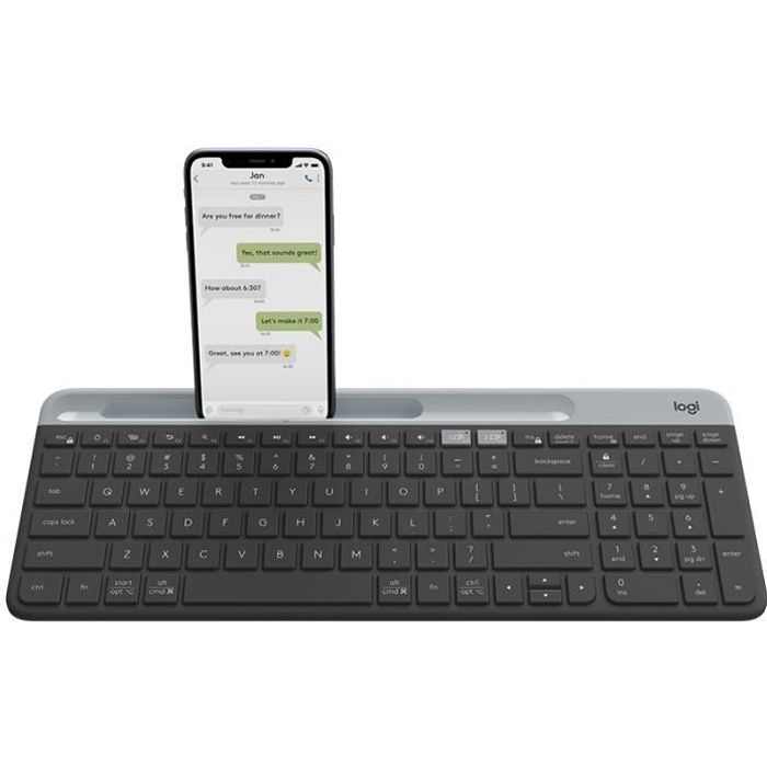 Logitech K580 clavier RF Wireless + Bluetooth Danois, Finlandais ...