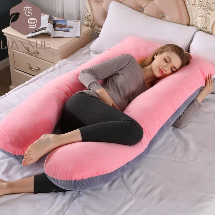 Coussin de Grossesse et d'allaitement pour Dormir Modulaire Forme de U ...