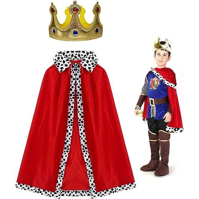 Cape de Prince Enfants, Cape de Roi Garçon avec 1 Couronne, Costume de ...