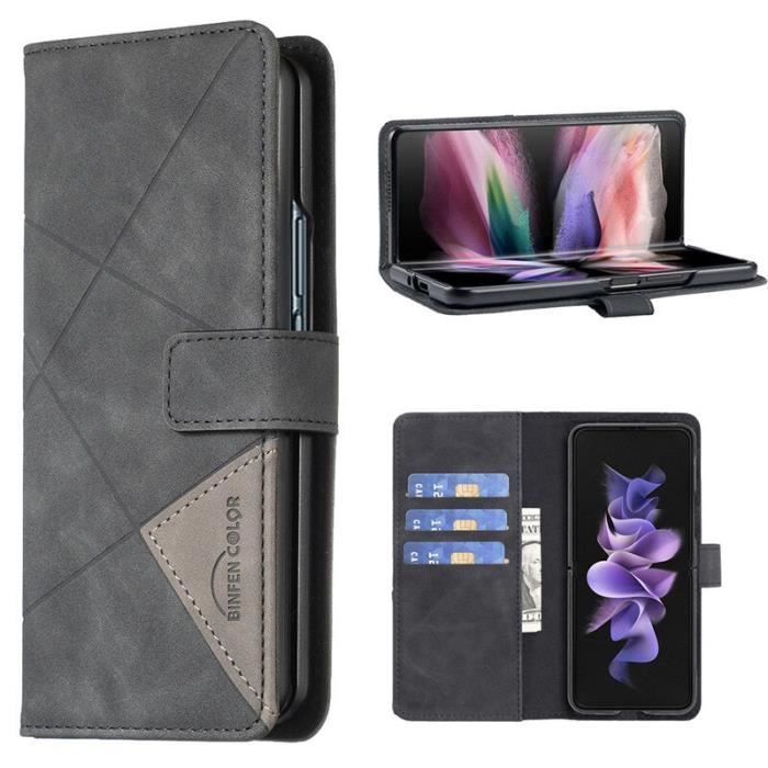 CRAZE Hijab Prismatic Leather Phone Case pour Galaxy Z Fold 4 Durable ...