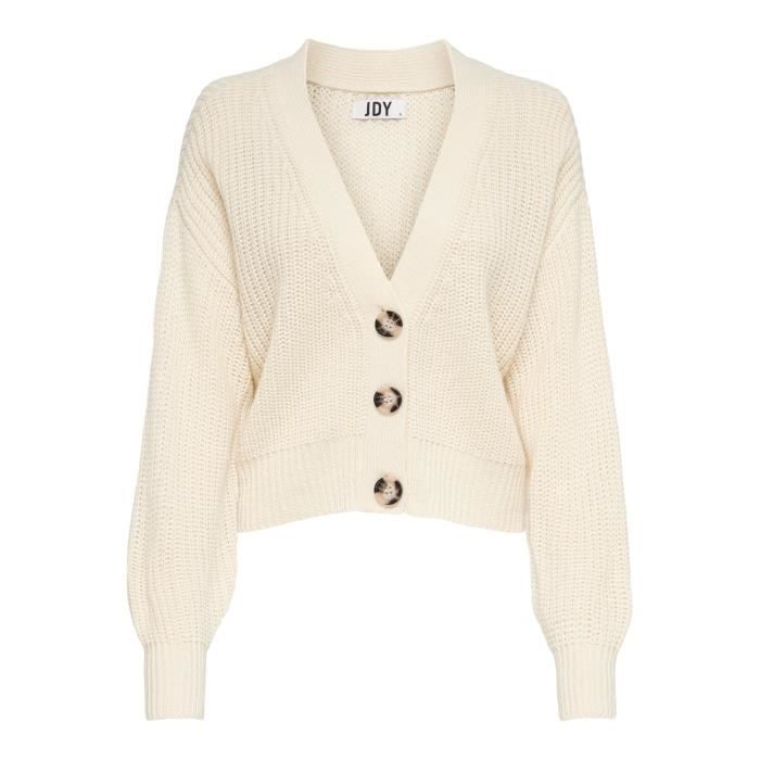 Cardigan court maille manches longues femme JDY Justy - eggnog - 3XL Eggnog - Cdiscount Prêt-à ...