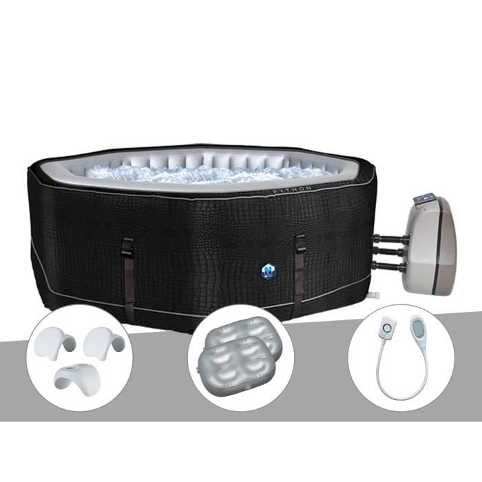 Spa gonflable Netspa Python octogonal Bulles 5-6 places + 2 appuie ...