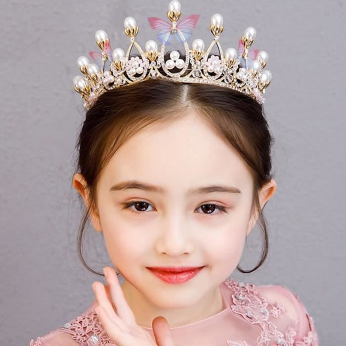 1pc papillon couronne perlée pour fille ampli puissance amplification ...