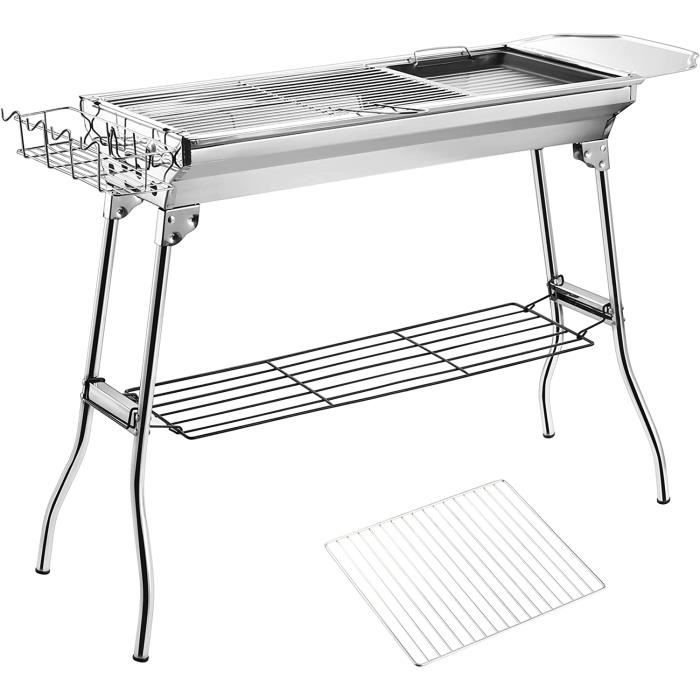 GRANDMA SHARK Barbecue au Charbon Portable avec Support, Pliable Inox ...