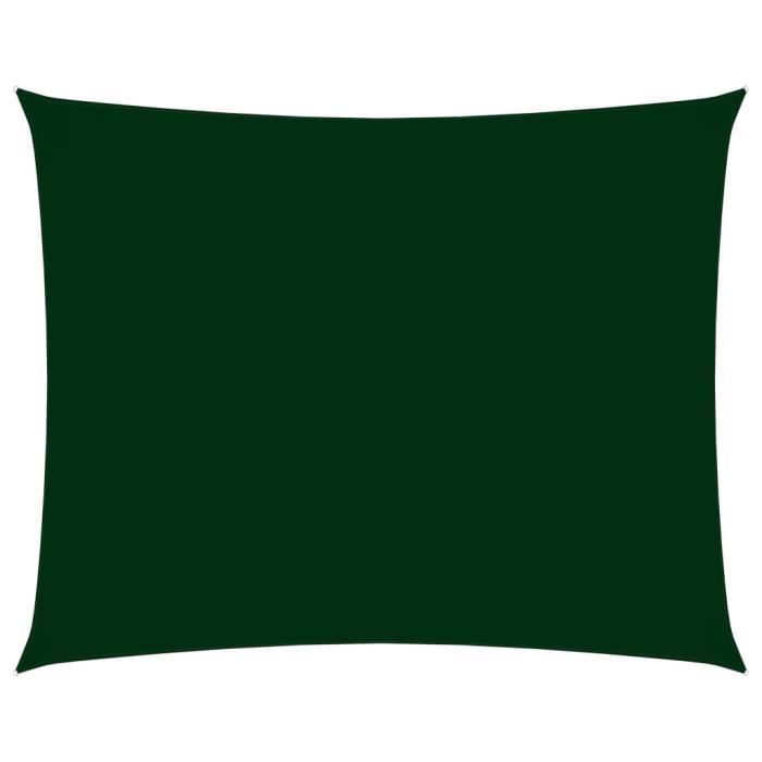 PAL-Voile de parasol tissu oxford rectangulaire 4x5 m vert foncé ...