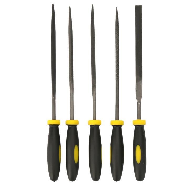 Yosoo Mini Lime Plate Assortie Mini Lime Métallique Manche Caoutchouté Lime Plate Assortie Pour