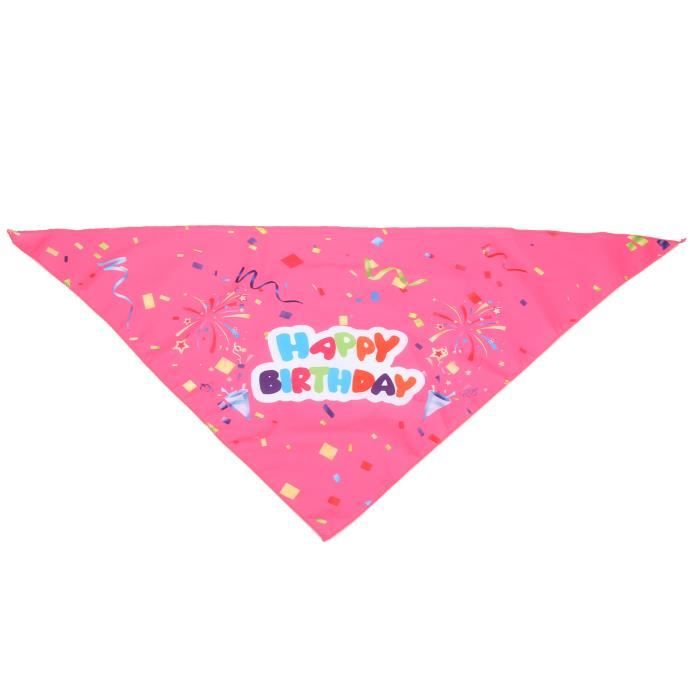 Bandana de salive pour chien Pet Triangle Bandana Coton Anniversaire ...