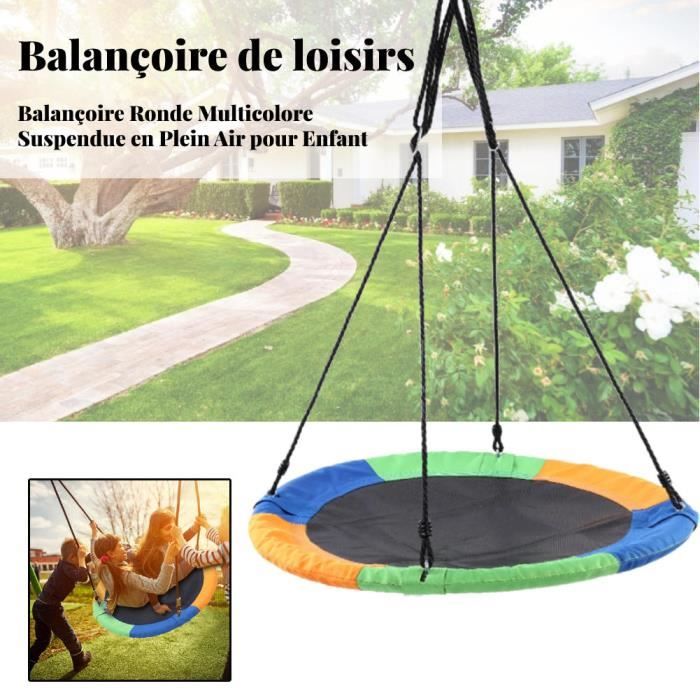Balançoire Ronde avec Corde Balançoire d'oiseau Extérieure Capacité de ...