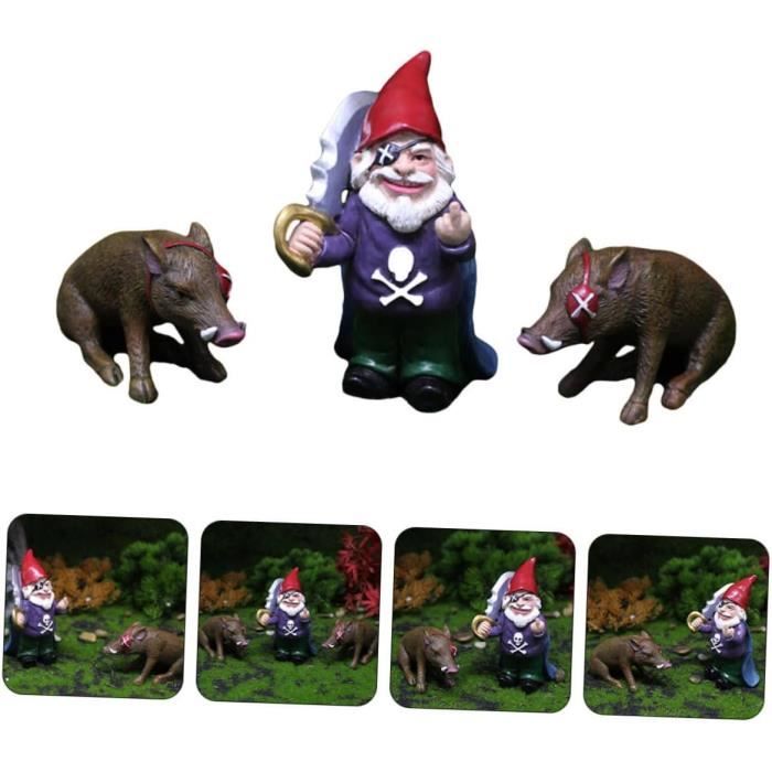 1 Jeu Statue De Nain De Jardin Décor De Jardin Gnome Mini Nains De ...