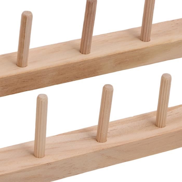 Qiilu organisateur de porte-fil 60 bobines porte-fil en bois bricolage ...