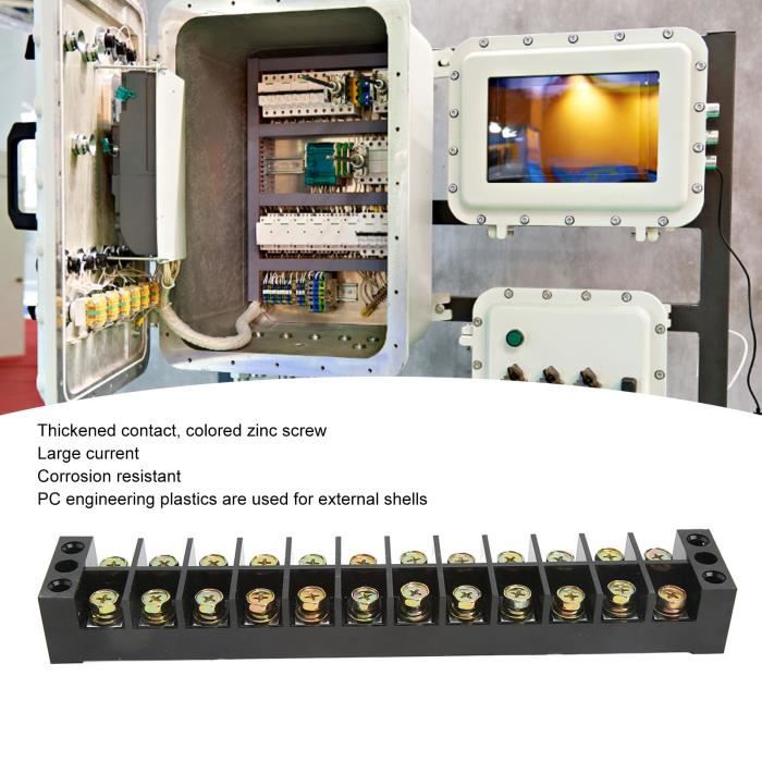 Cikonielf Borniers Barrière Bornier 60A 600V grand courant, câblage ...