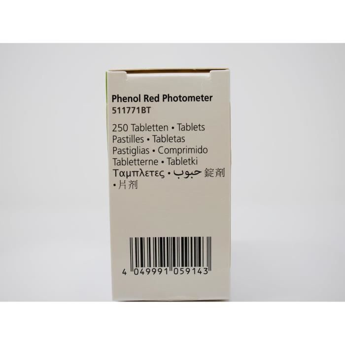 Lovibond Phenol Red Photometer 250 pH Tablets86 - Cdiscount Jardin