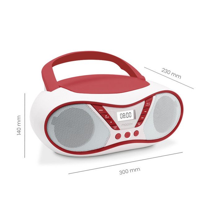 Lecteur CD Portable Cherry, Lecture CD-R/CD-RW/CD-MP3, Radio FM, Port ...