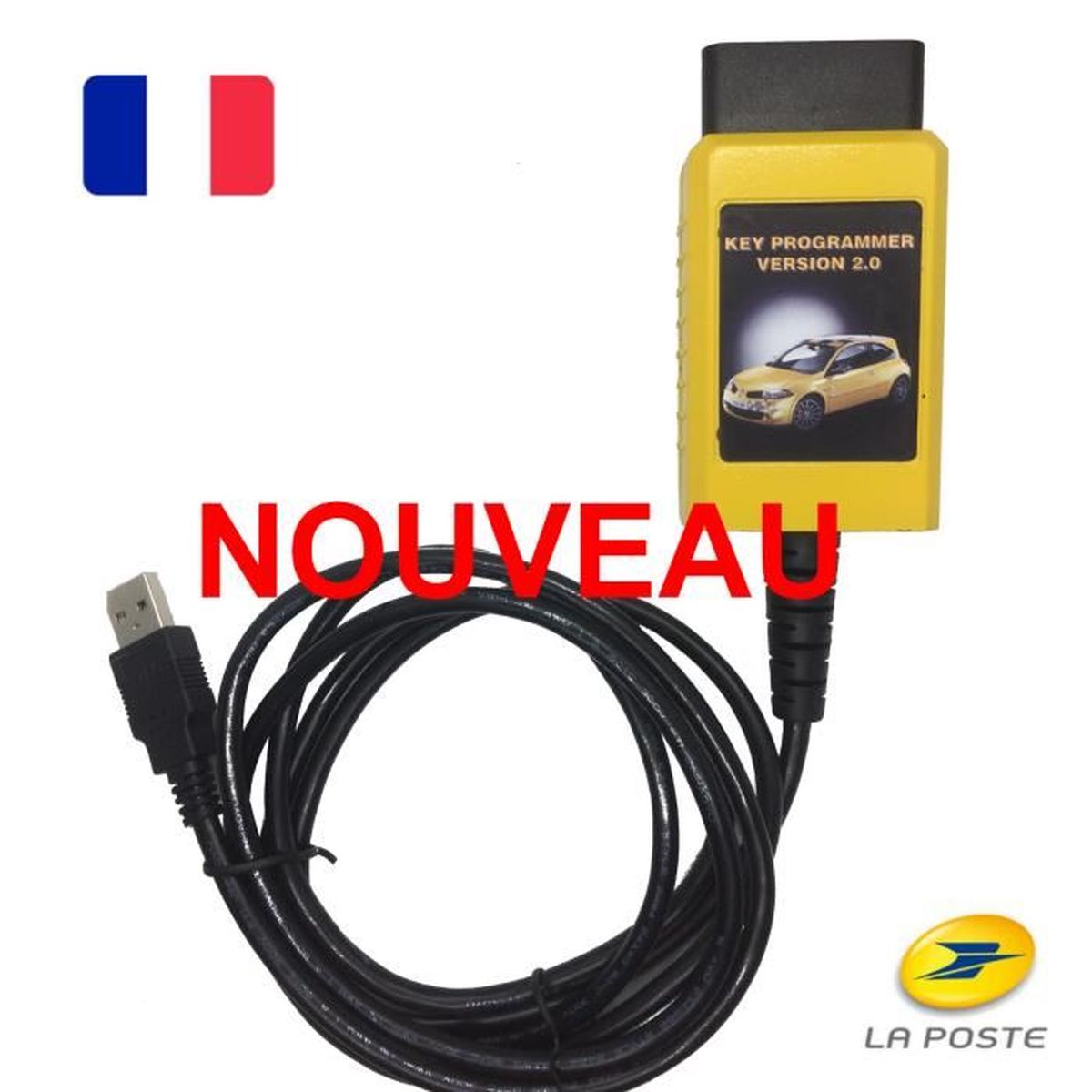 PROGRAMMATEUR CLÉ CARTE VIERGE MÉGANE RENAULT FORD NISSAN PAS BESOIN DE ...