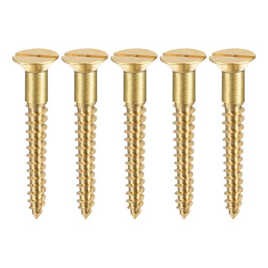 Vis SOURCING MAP M4 x 30mm Bois Vis Fendu Plat Tête Laiton ...