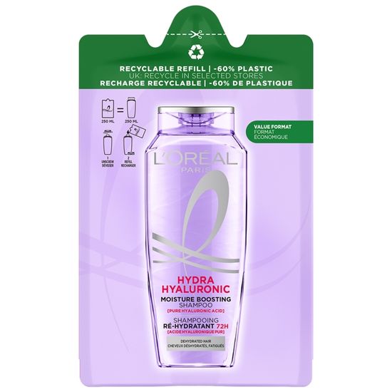 L'Oréal Paris Elseve Hyaluron Repulp Shampoing Ré-Hydratant 72H Cheveux ...