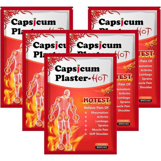 Patch Capsicum,Patch de Soulagement de la Douleur,Patches Thermiques ...