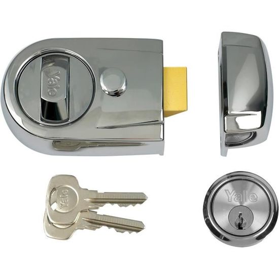 Locks Verrou De Sécurité À Deux Entrées 60 Mm Finition Moderne Chrome ...