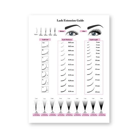 Tableau - NQ449B - Guide d'extension de cils - Toile imprimée - 13x18cm ...