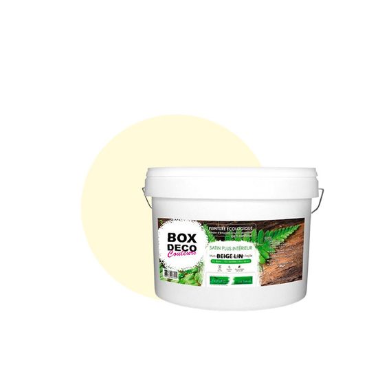 PEINTURE Teinte Beige Lin murale naturelle écologique aspect satin ...