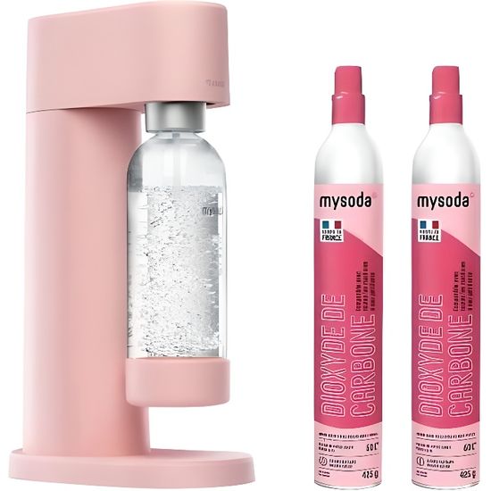 Machine Eau P tillante MYSODA Woody Pink Pack 2 Cylindres CO2 60L