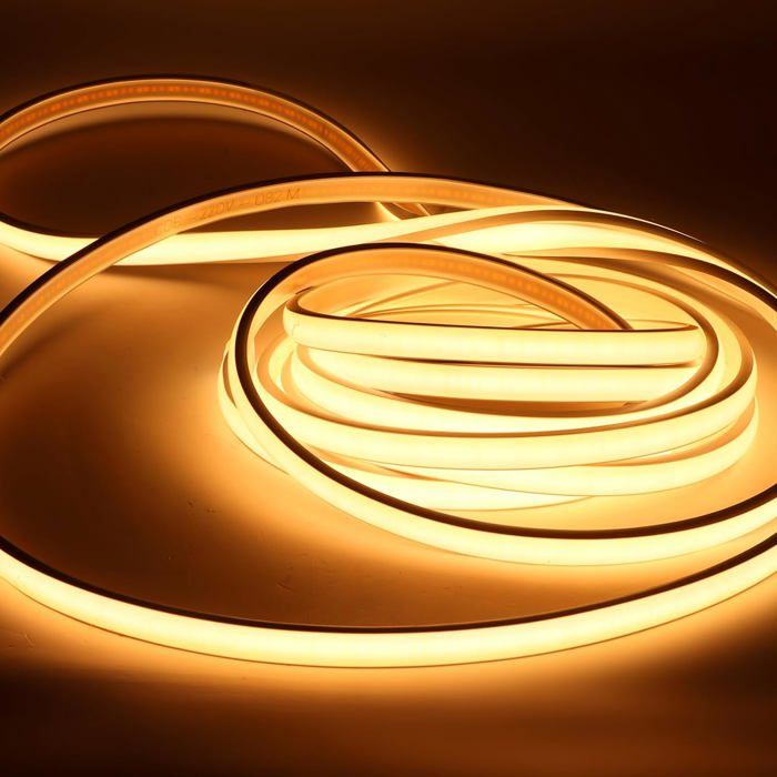 Bande LED 220V 20M Blanc Chaud sans Transformateur avec Prise Exterieur ...