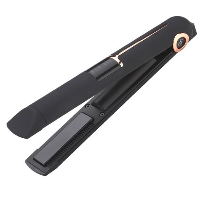 Noir Mini lisseur sans fil pour cheveux, outil de coiffure à domicile ...