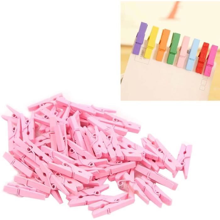 200 Pièces En Bois Rose Photo Clips Photo Chevilles Photo Clips En Bois ...