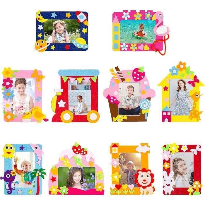 Diy Cadre Photo Non Tissé, 10 Pièces Cadre Photo Enfant Kit, Mignon Non ...