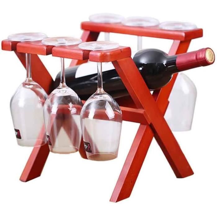 Wine Rack Rack de séchage en Bois, Porte-Hanging vin en Bois Décoration ...