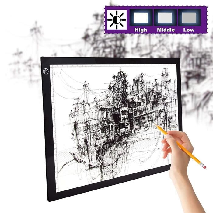 SOARROC LED Light Pad Tablette Lumineuse Réglable A3 Panneaux ...