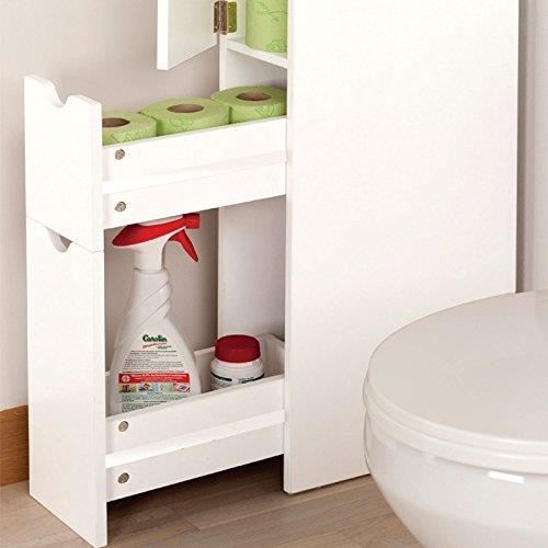 Meuble WC étagère bois gain de place pour toilettes 3 portes ... Meuble WC étagère bois gain de place pour toilettes 3 portes ...