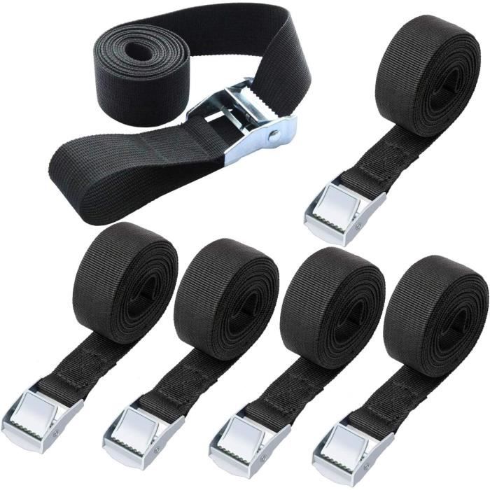 Sangle Arrimage, 25mm x 2.5 m Sangle de Fixation Reglable Boucle Came à ...