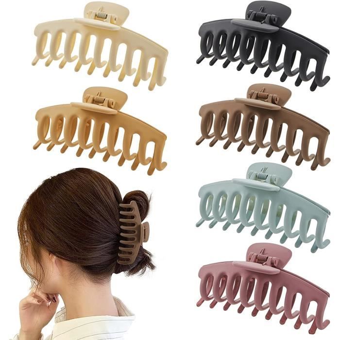 6 Pièces Pince Cheveux Femme, Pince a Cheveux Antidérapant pour Cheveux ...