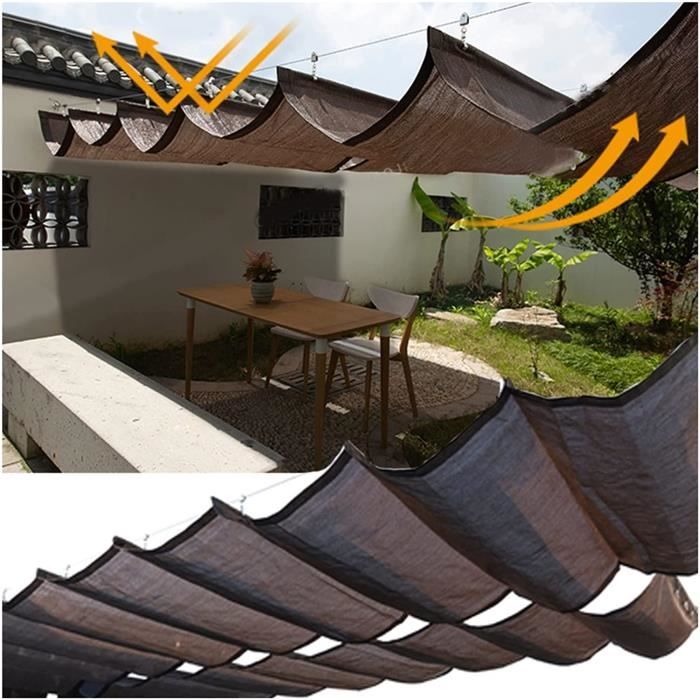 Ajustable Filet D'ombrage Toile Pergola Ensemble Complet D'accessoires ...