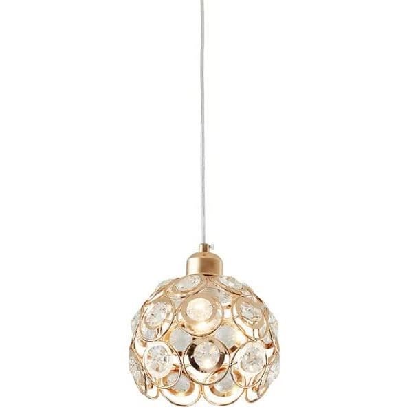 Lustre D'Art Moderne En Fer En Cristal Doré Creux 1 Plafonnier Boule ...