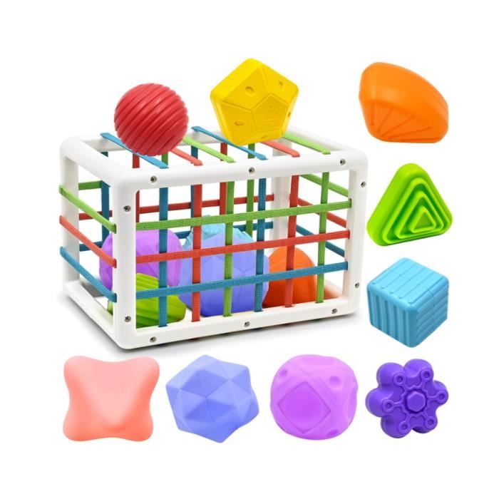 Jouet éducatif - Sensoriel - Trieur de formes - 1 boîte sensorielle - 6 ...