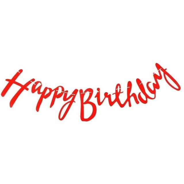 Rouge - Banderole de joyeux anniversaire, drapeaux et banderole colorés ...