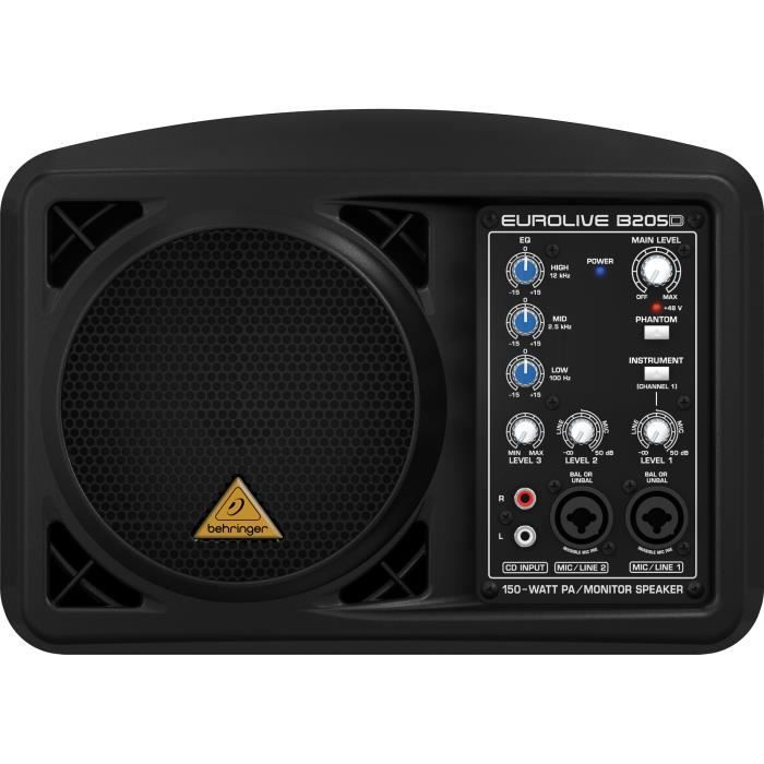Behringer EUROLIVE B205D, 1.0 canaux, 125 W, 105 - 10000 Hz, 6 Ohm ...