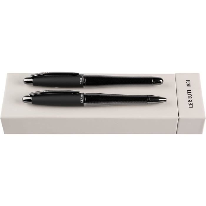 Cerruti 1881 Oat Gun Set d'ecriture avec stylo a bille et stylo roller ...